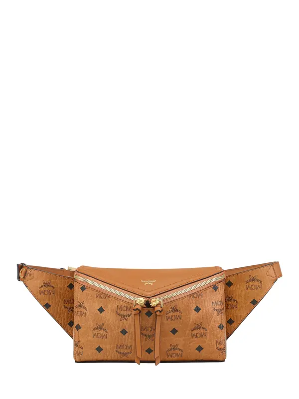 Mcm Visetos Belt Bag - Cognac