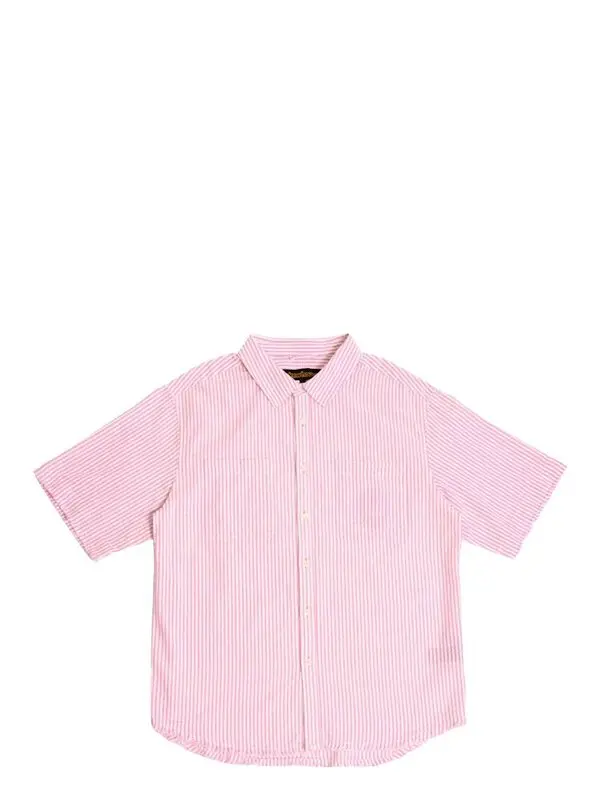 Drew House Seersucker Short Sleeve Shirt - Seersucker Pink