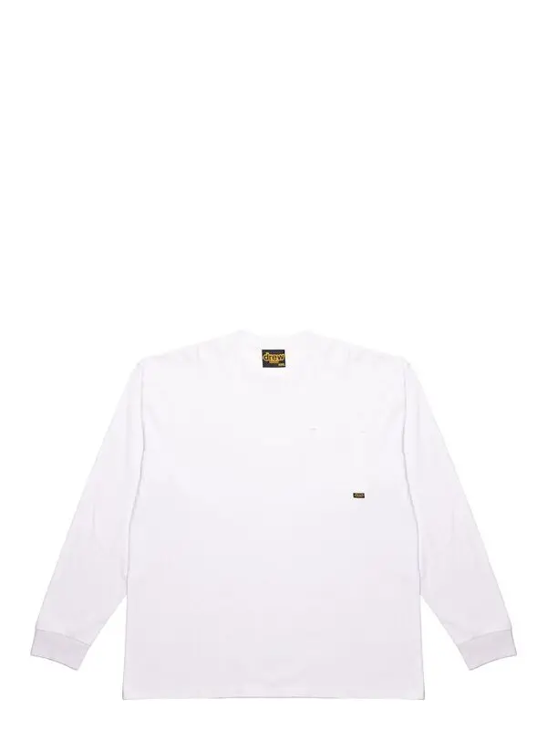 Drew House Basic Long Sleeve Pocket T-shirt - White