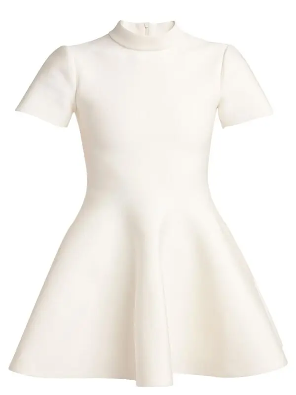 TOM FORD Fit-flare Knit Mini Dress - Off White