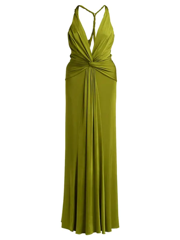 TOM FORD - TOM FORD Draped V-Neck Gown