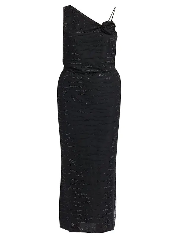 Giorgio Armani Embellished Tulle Gown - Solid Black