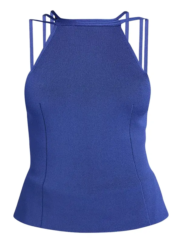 Giorgio Armani High-neck Strappy Tank Top - Blue