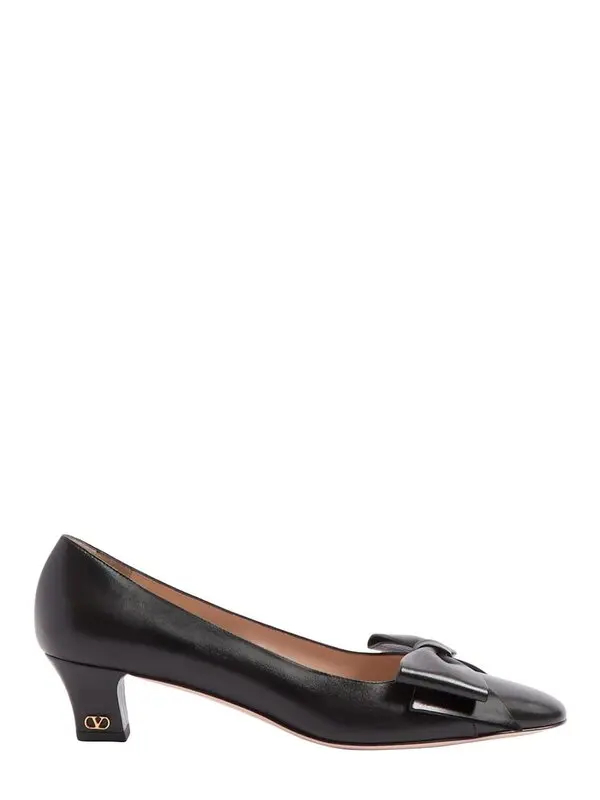 Valentino Garavani Bowow Leather Pumps - Nero