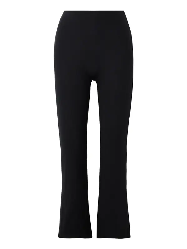 LESET Rio Cropped Flared Pants - Black