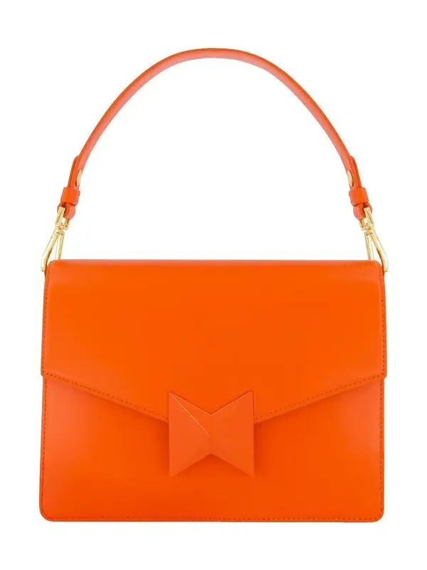 Mac Duggal Leather Shoulder Bag - Sunset