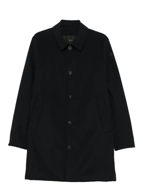 RRD Long Coat With Button Detail - Black