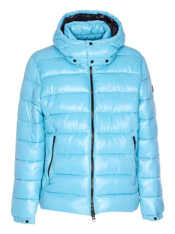 SAVE THE DUCK Down Jacket With Removable Hood - Blue