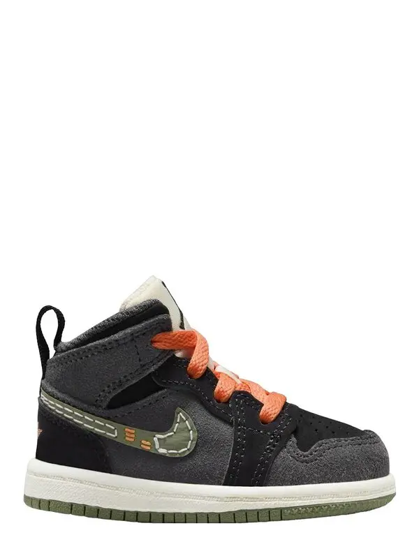 JORDAN 1 Mid Se Craft Sneakers - Anthracite/black/bright Mandarin