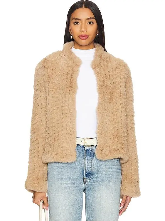 Heartloom Keris Faux Fur Jacket - Buff