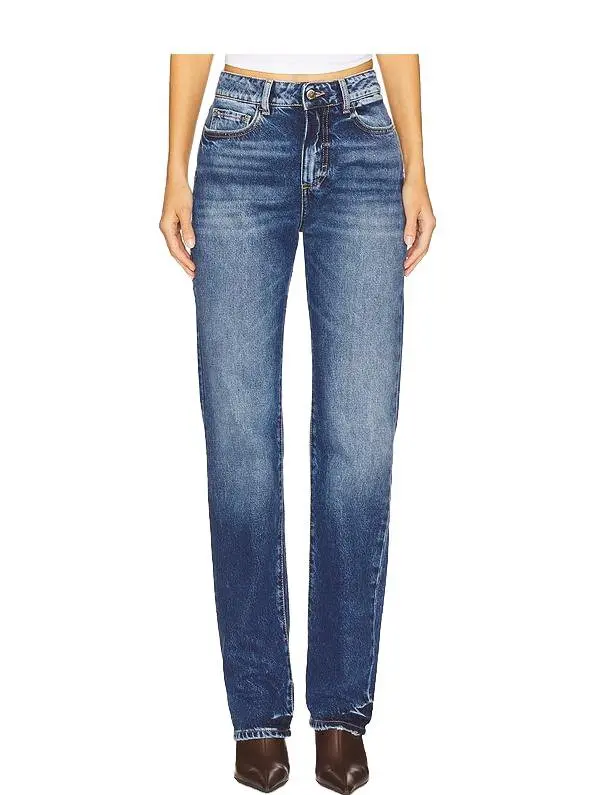 ICON DENIM LA Skye Straight Leg Jeans - Deep Blue