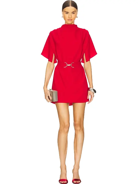 Amanda Uprichard Camille Mini Dress - Scarlet
