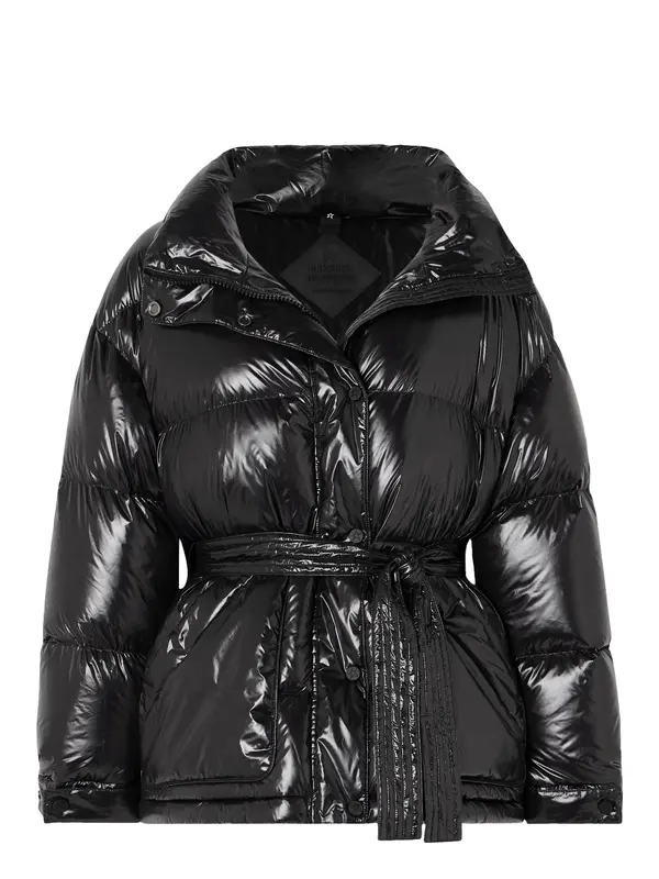 Perfect Moment Maya Hooded Quilted Glossed-shell Down Ski Jacket - Black