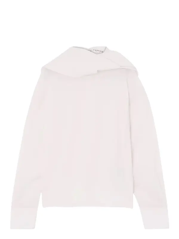 Carven Scarf-detailed Voile Blouse - Off-white