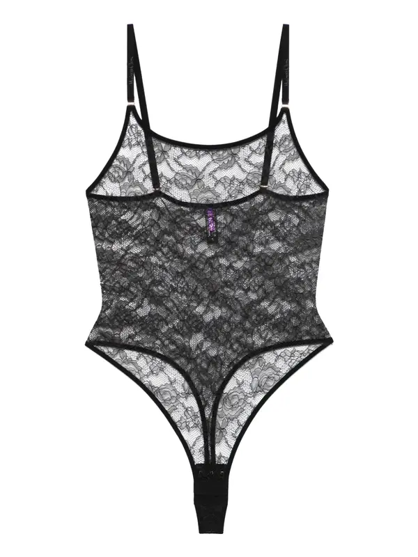 MAISON CLOSE Flashback Thong Bodysuit - Black