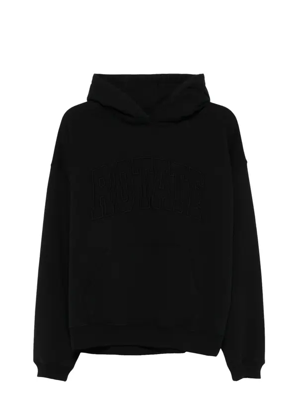 ROTATE BY BIRGER CHRISTENSEN Logo-embroidered Hoodie - Black