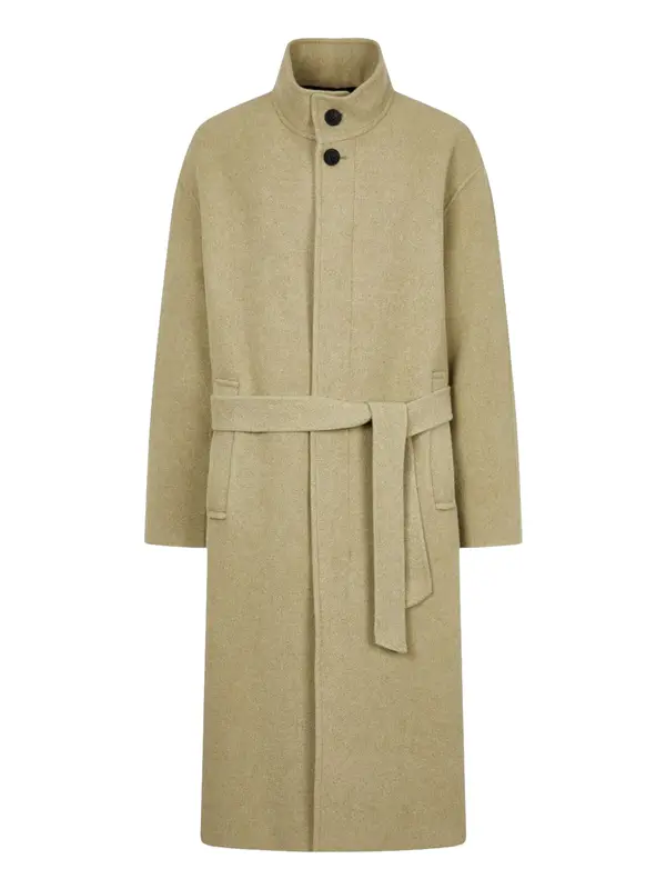 STUDIO TOMBOY High-neck Belted Wool Coat - Neutrals