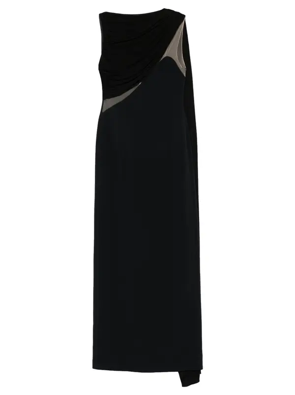 David Koma Draped Gown - Black