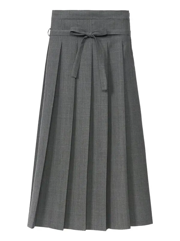 Fabiana Filippi Glen Plaid Ankle-length Skirt - Grey