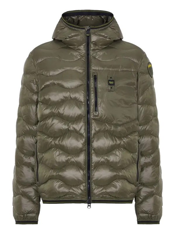 BLAUER. Logo-patch Padded Jacket - Green