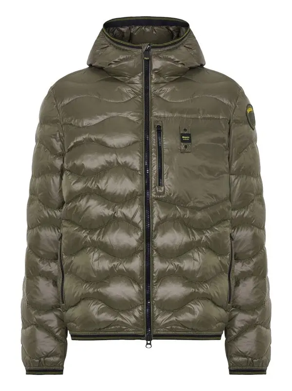 BLAUER. Logo-patch Padded Jacket - Green