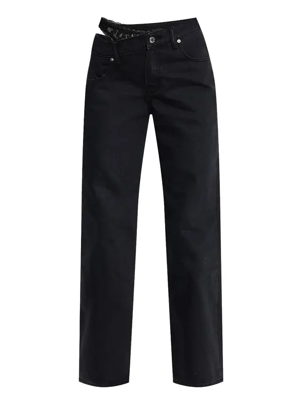 Alexander Wang Lace-detailing Straight Jeans - Black