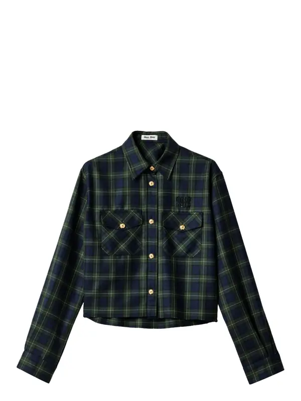 Miu Miu - Miu Miu Plaid Wool Shirt