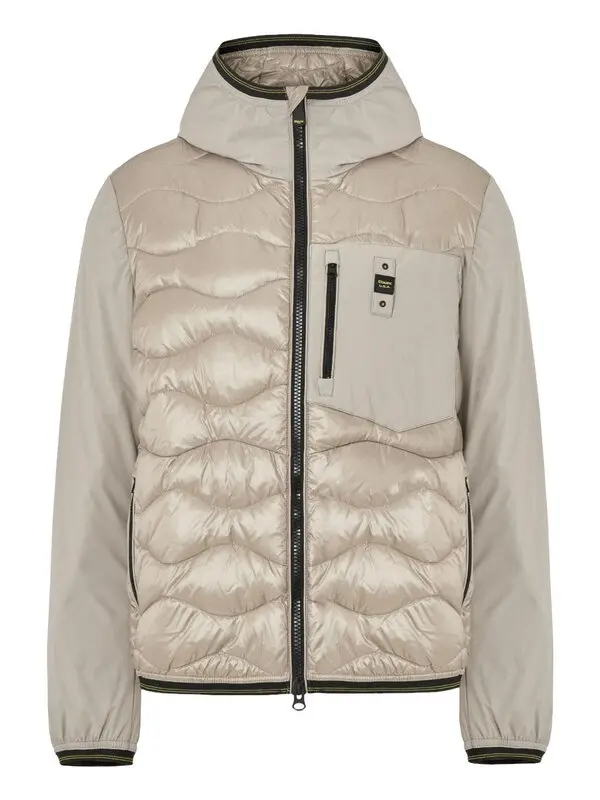 BLAUER. Logo-patch Padded Jacket - Neutrals