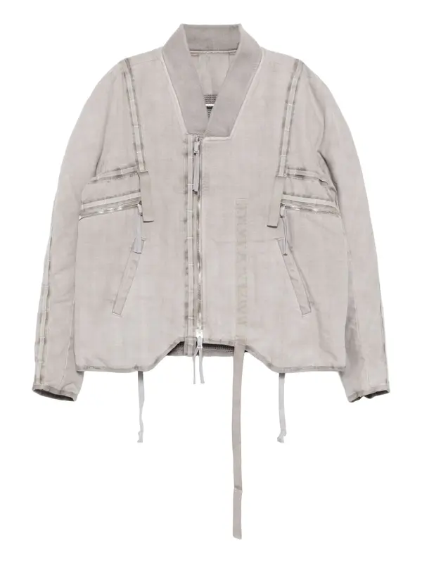 Boris Bidjan Saberi Zip-up Bomber Jacket - Grey