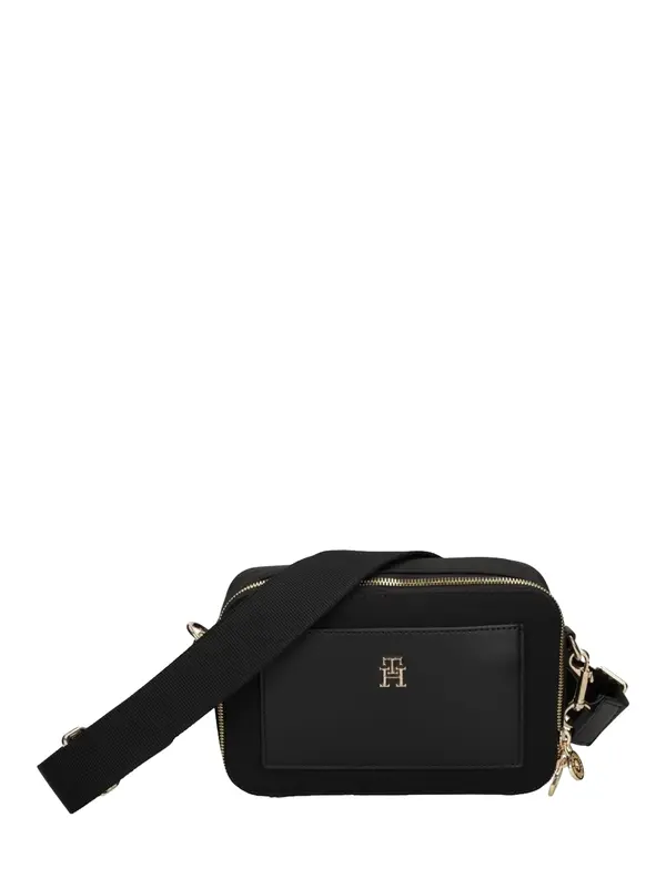Tommy Hilfiger Monogram Double Zip Camera Bag - Black
