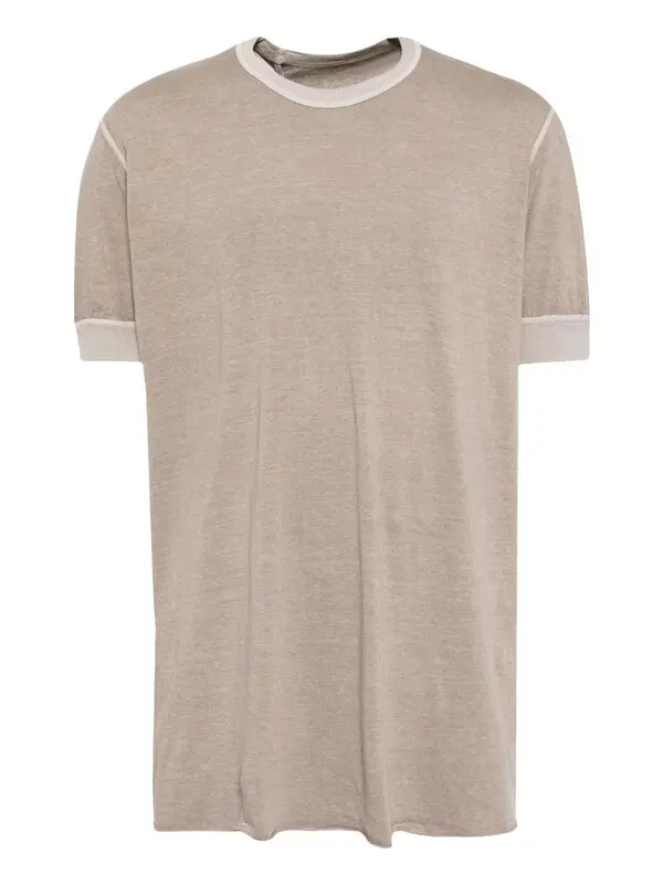 Boris Bidjan Saberi Raw-cut Hem Cotton T-shirt - Grey