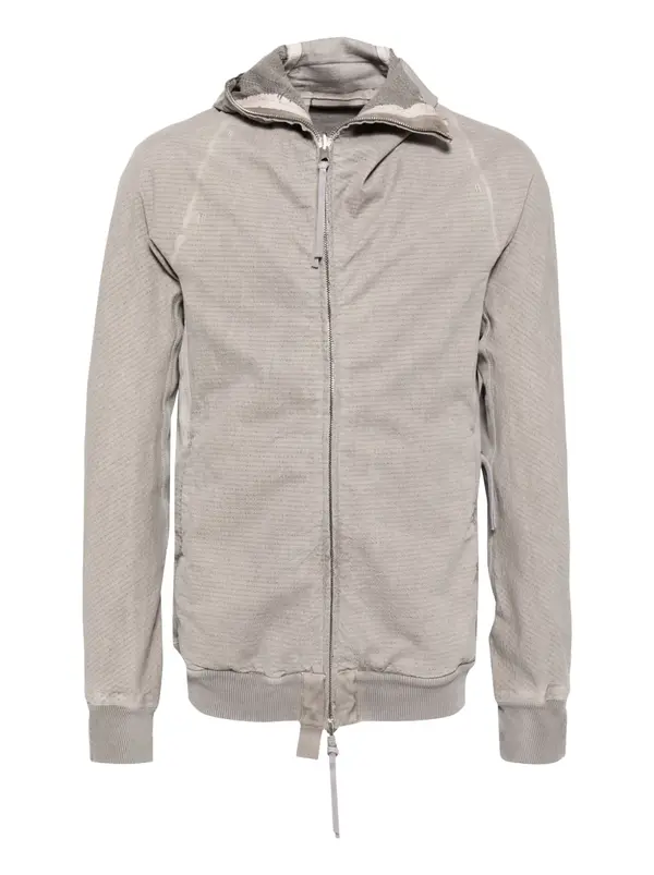 Boris Bidjan Saberi Asymmetric Hooded Jacket - Grey