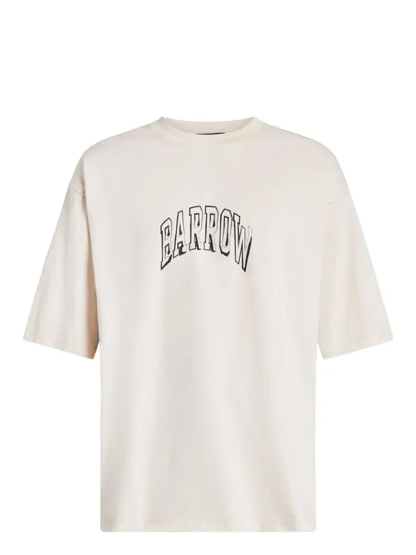 BARROW Logo-print T-shirt - Neutrals