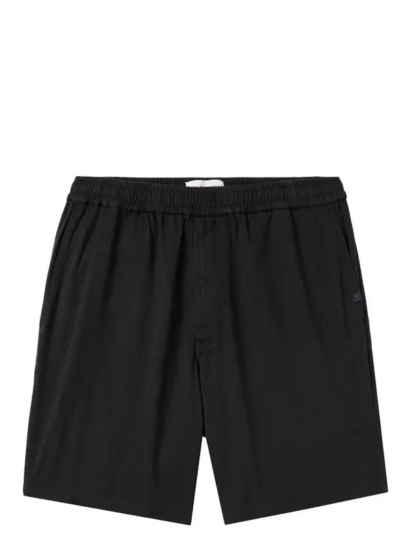 Derek Rose Harris Straight-leg Lyocell-blend Shorts - Black
