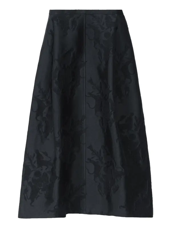 Fabiana Filippi Jacquard Midi Skirt - Black