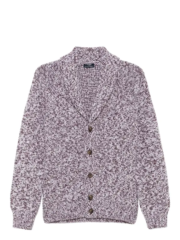 BARBA NAPOLI Virgin Wool Cardigan - Purple