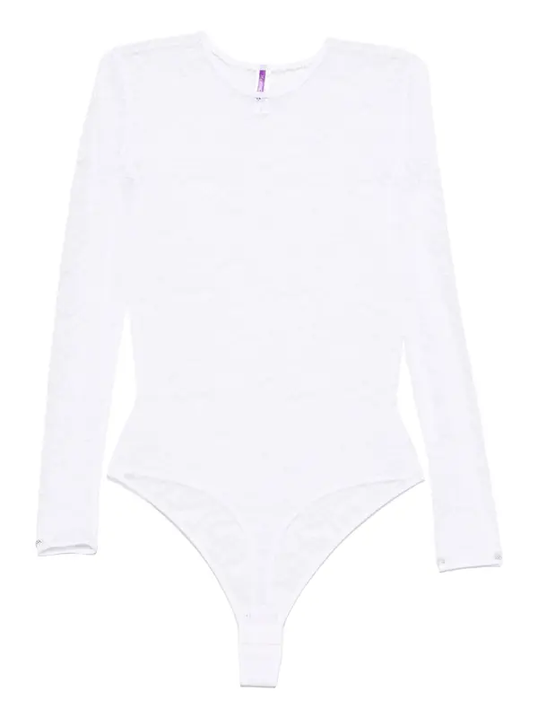 MAISON CLOSE Flashback Long-sleeve Bodysuit - White