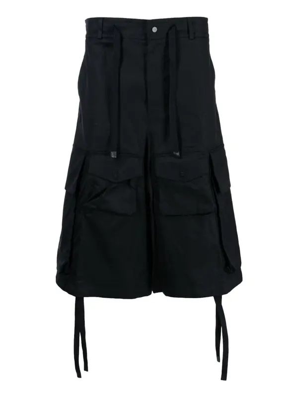 Moncler Drop-crotch Cargo Shorts - Black