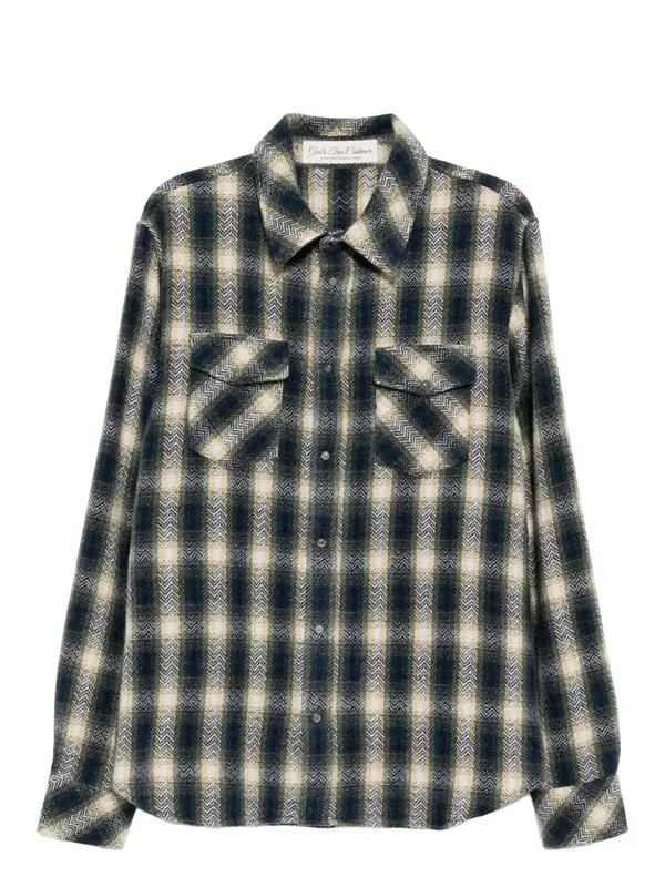 GOD'S TRUE CASHMERE Tartan Check Shirt - Green
