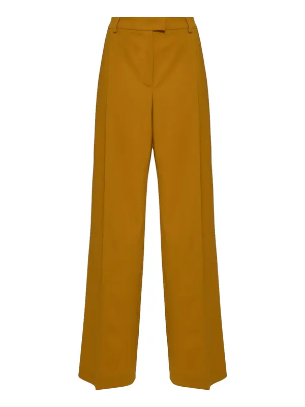 La DoubleJ Pressed-crease Flared Trousers - Yellow