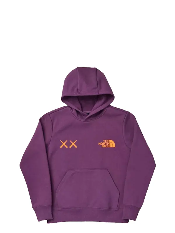 KAWS X The North Face Youth Hoodie - Blackberry Wine