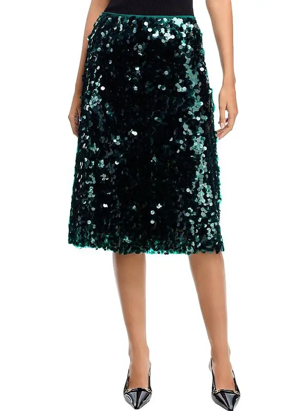 Vince Sequined Midi Skirt - Juniper
