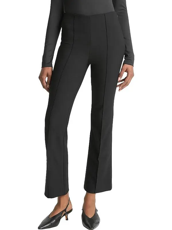 Vince Mid-rise Pintucked Cropped Pants - Black