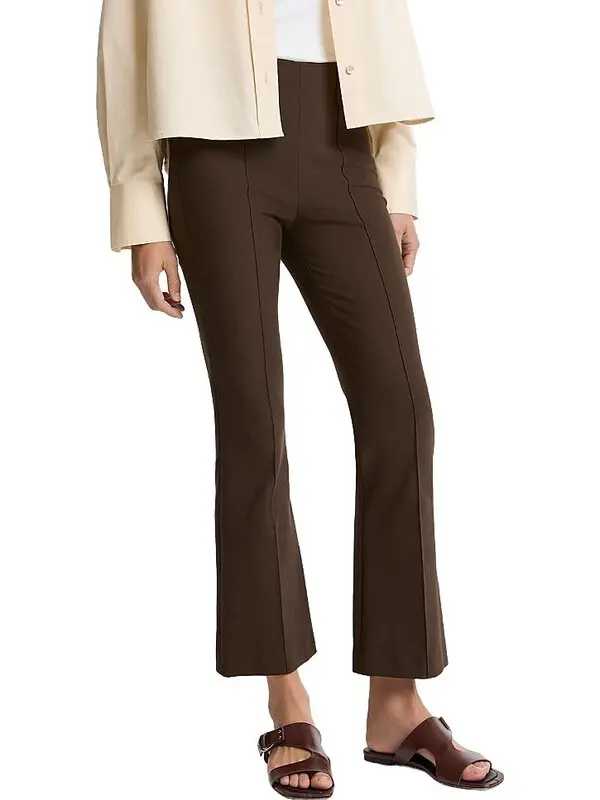 Vince Mid-rise Pintucked Cropped Pants - Willow