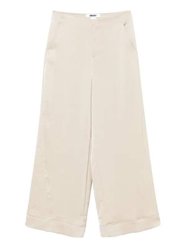 Dkny Wide-leg Palazzo Trousers - Neutrals