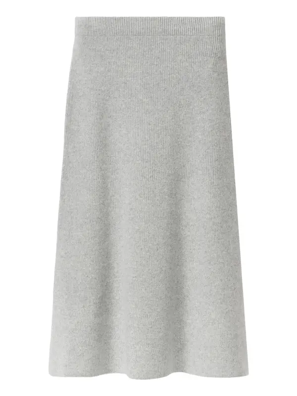 Fabiana Filippi Ribbed-knit Midi Skirt - Grey