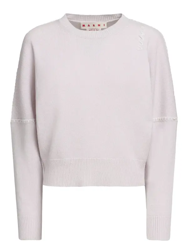 Marni Whipstitch-trim Sweater - Pink