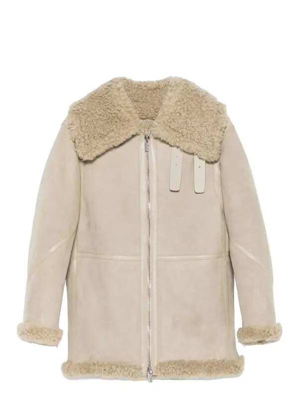 Burberry Suede Jacket - Neutrals