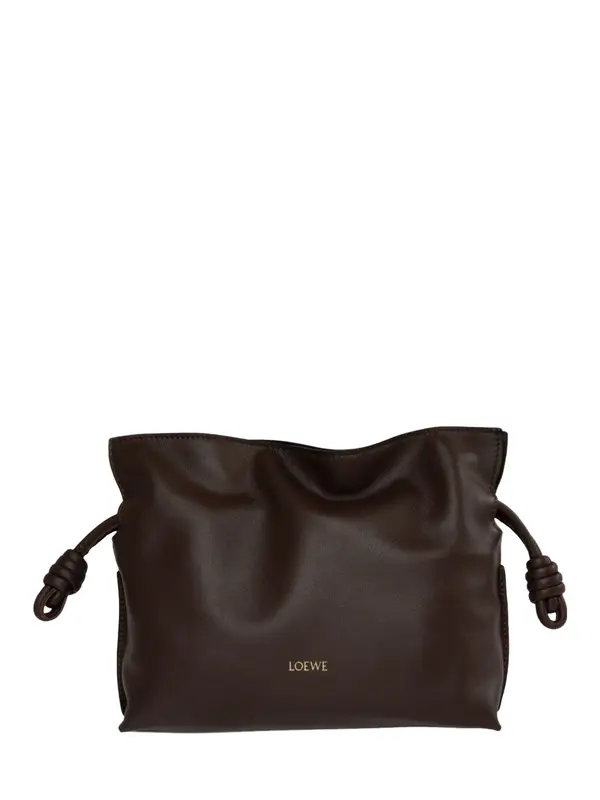 Loewe Mini Flamenco Nappa Leather Clutch - Brown