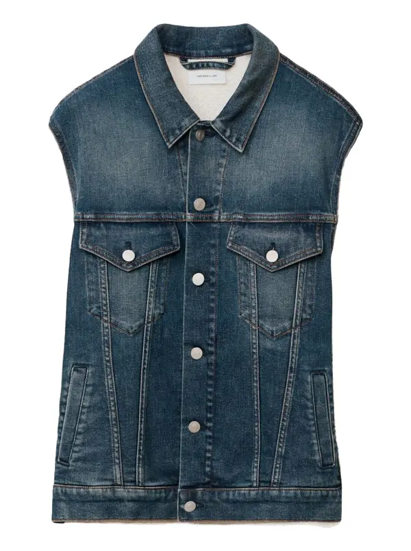 Fabiana Filippi Panelled Denim Jacket - Blue